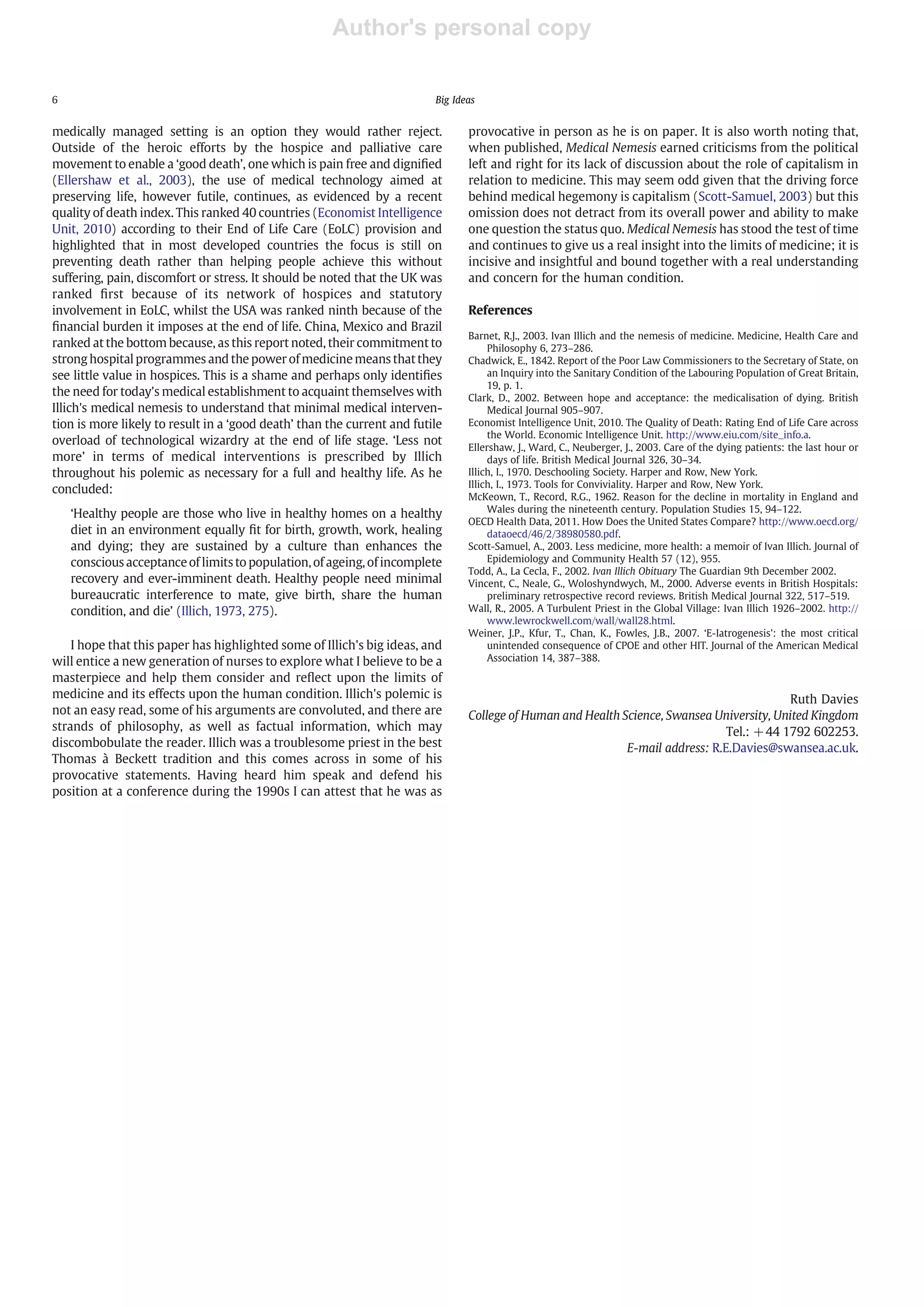 ILLICH YNEDT2074 | PDF | Healthcare Industry | Industries