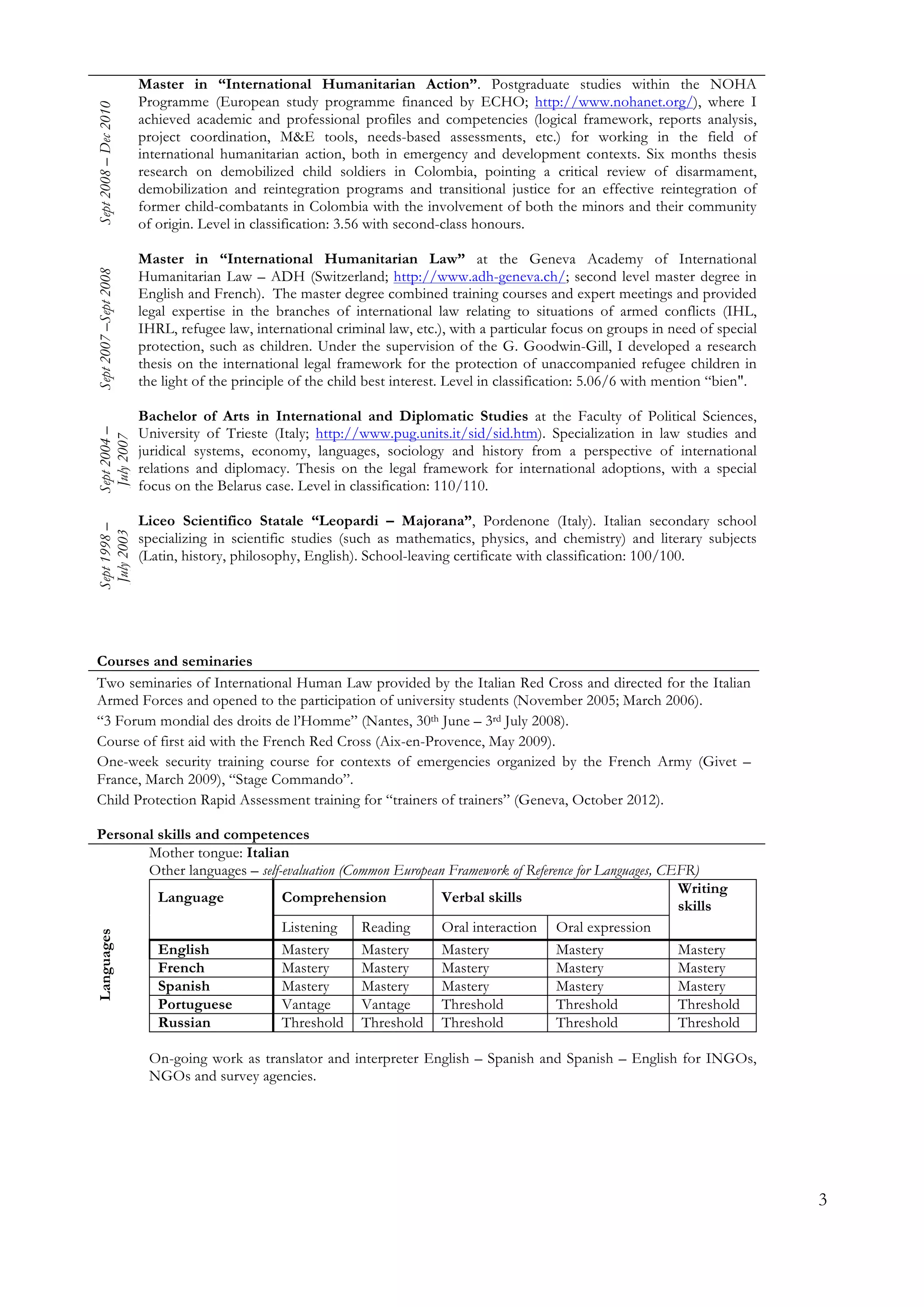 Valentina COLLAZZO_CVeng | PDF | Parenting | Family and Relationships