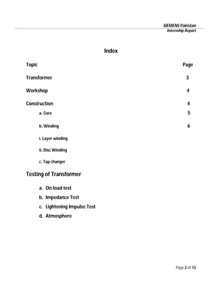 Transformer report-Siemens | PDF