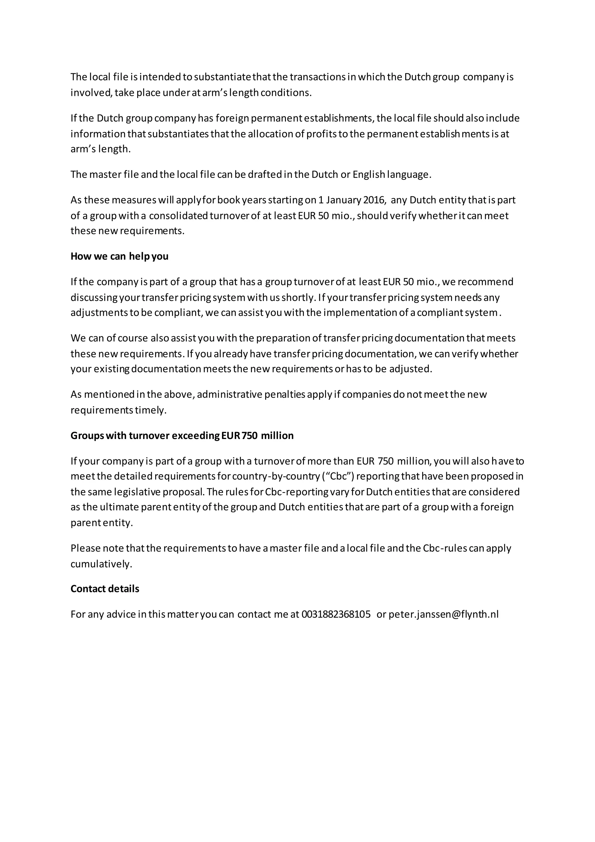 transfer pricing memo | DOCX