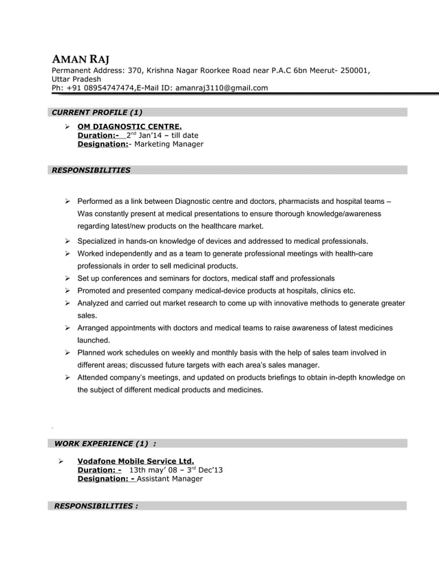 Aman Resume | DOC