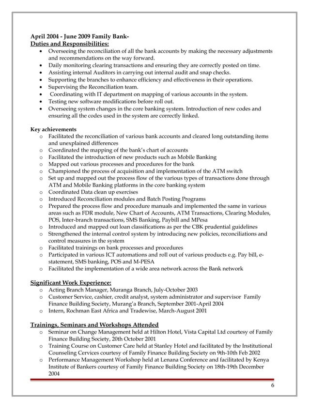 revised curriculum Vitae 04.02.2015 | Business Banking & Finance | Business