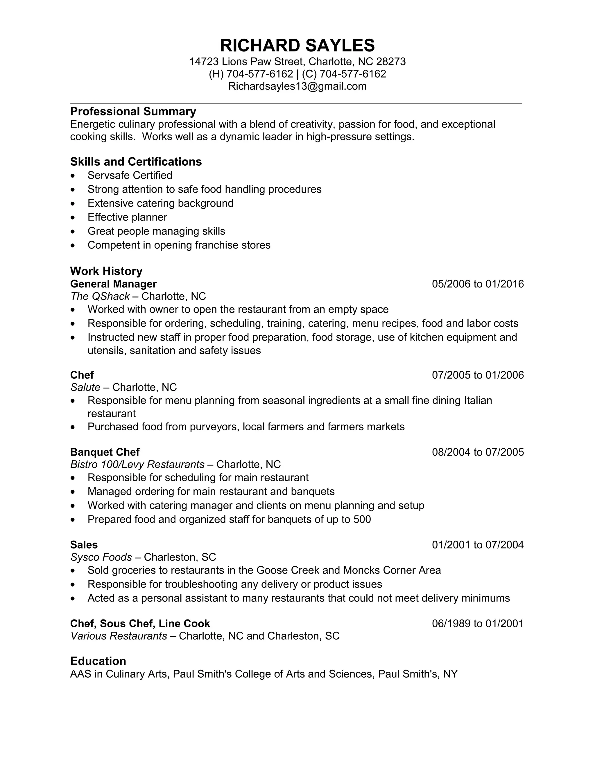Rich Resume2016 | DOC
