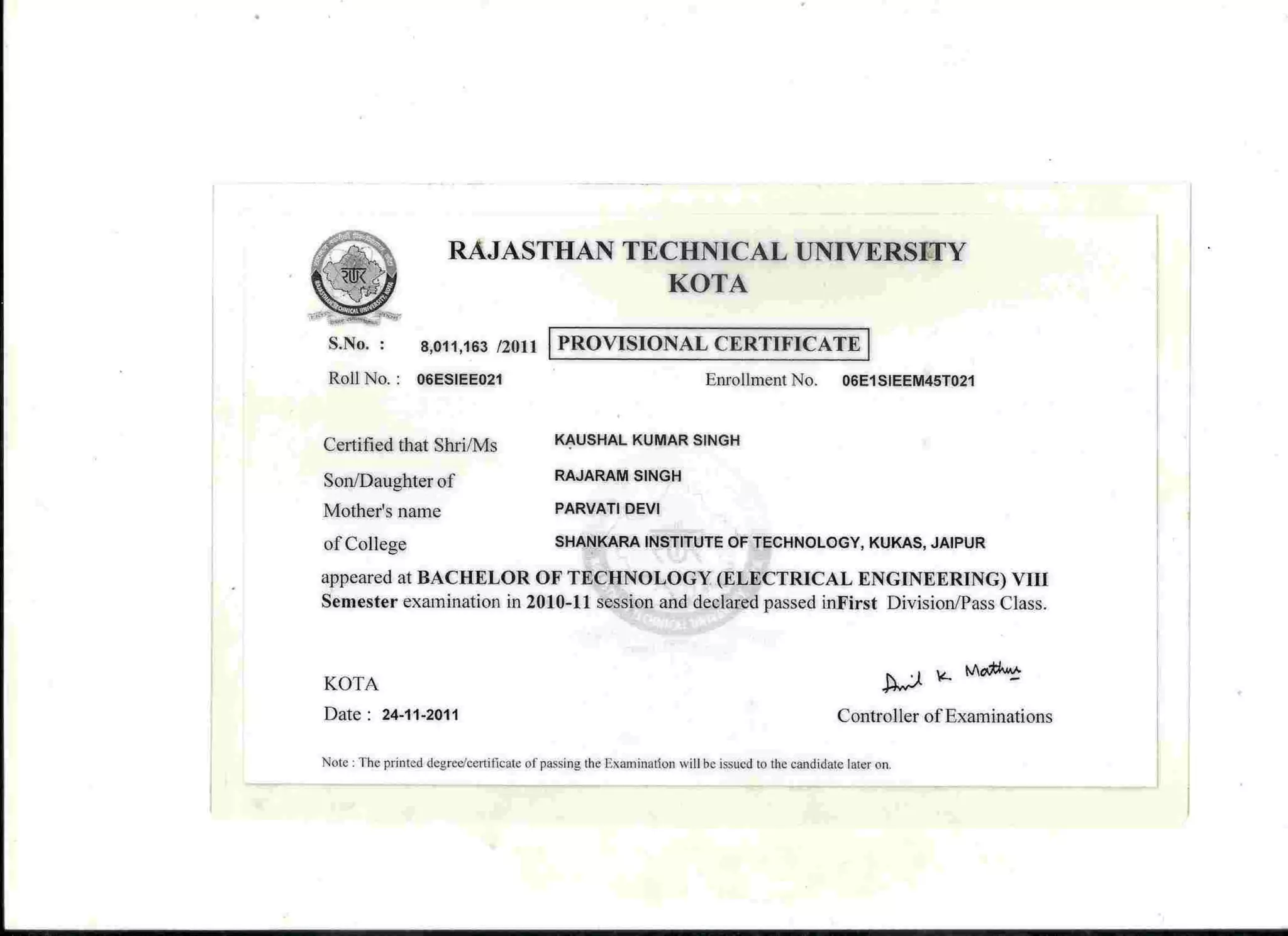 BTECH COMPRESED CERTIFICATE | PDF