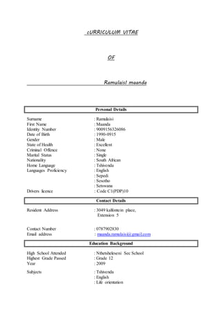 Maanda Ramulaisi | DOCX