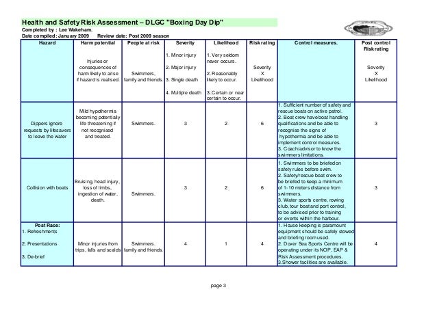 DLGC Risk Assessments