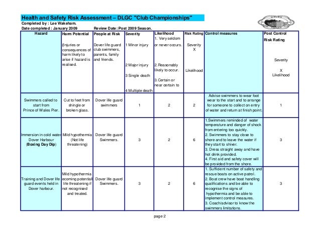 DLGC Risk Assessments