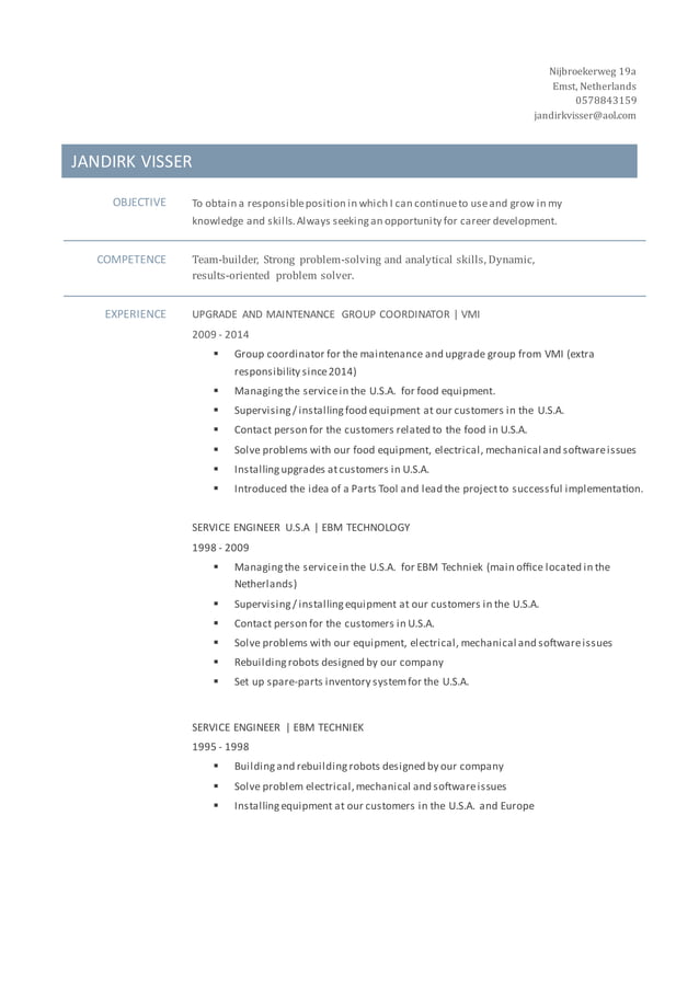 Resume JD 2015 | DOCX | Manufacturing Industry | Industries