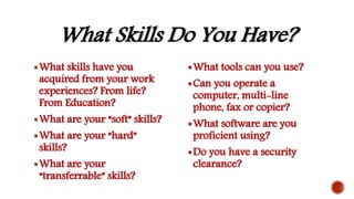 Identifying Your Skills Sets | PPTX