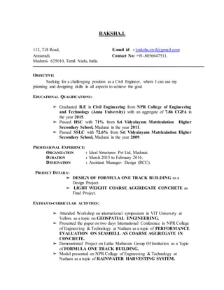 Resume.doc | Civil Engineering Industry | Industries