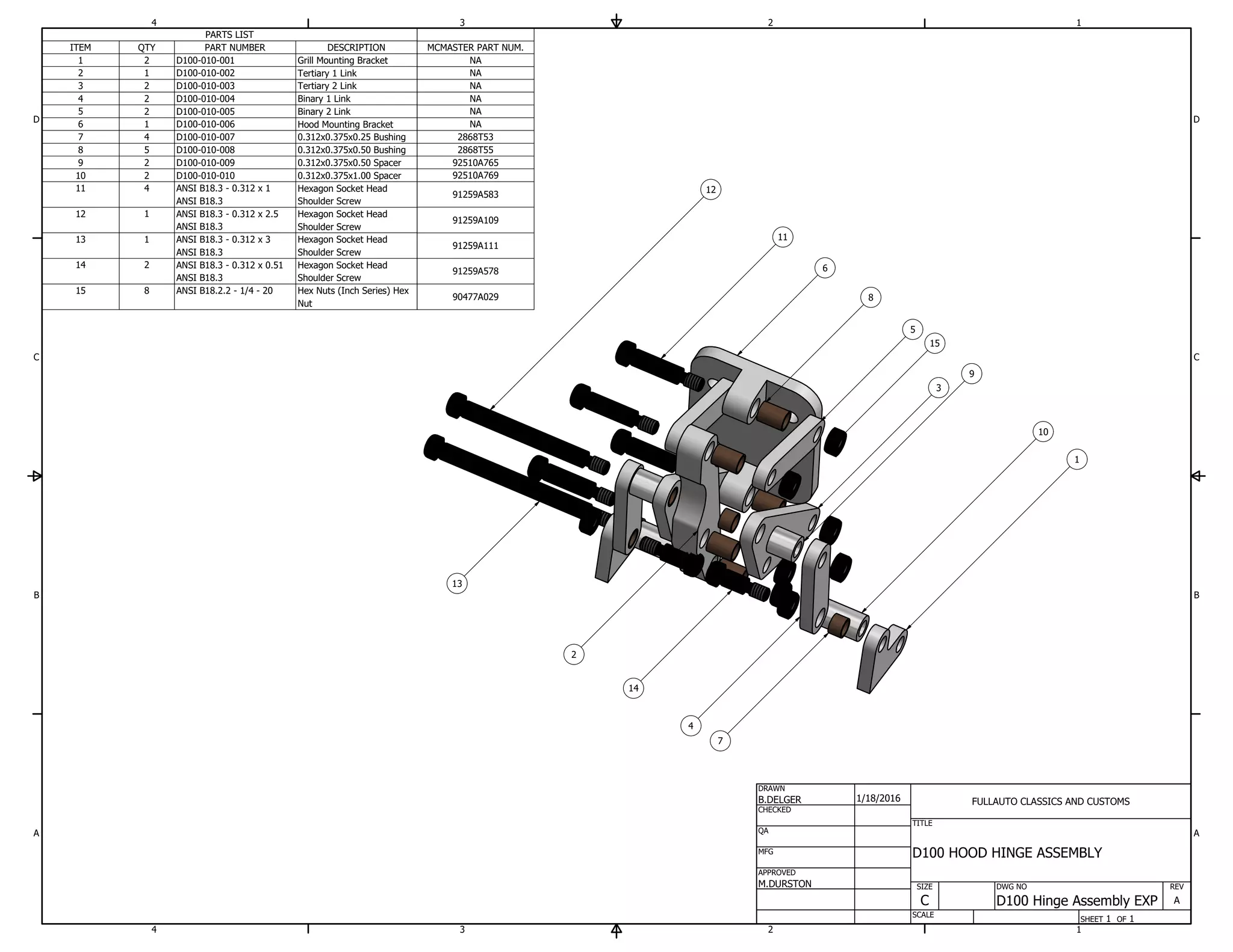 D100 Hinge Assembly EXP | PDF