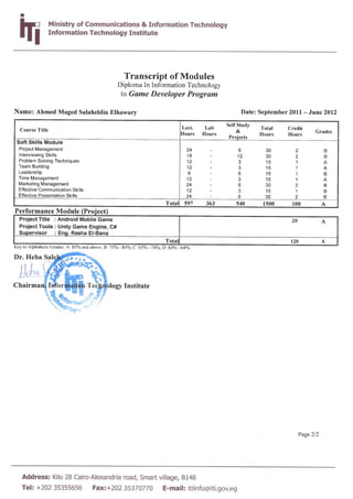 ITI Transcript | PDF