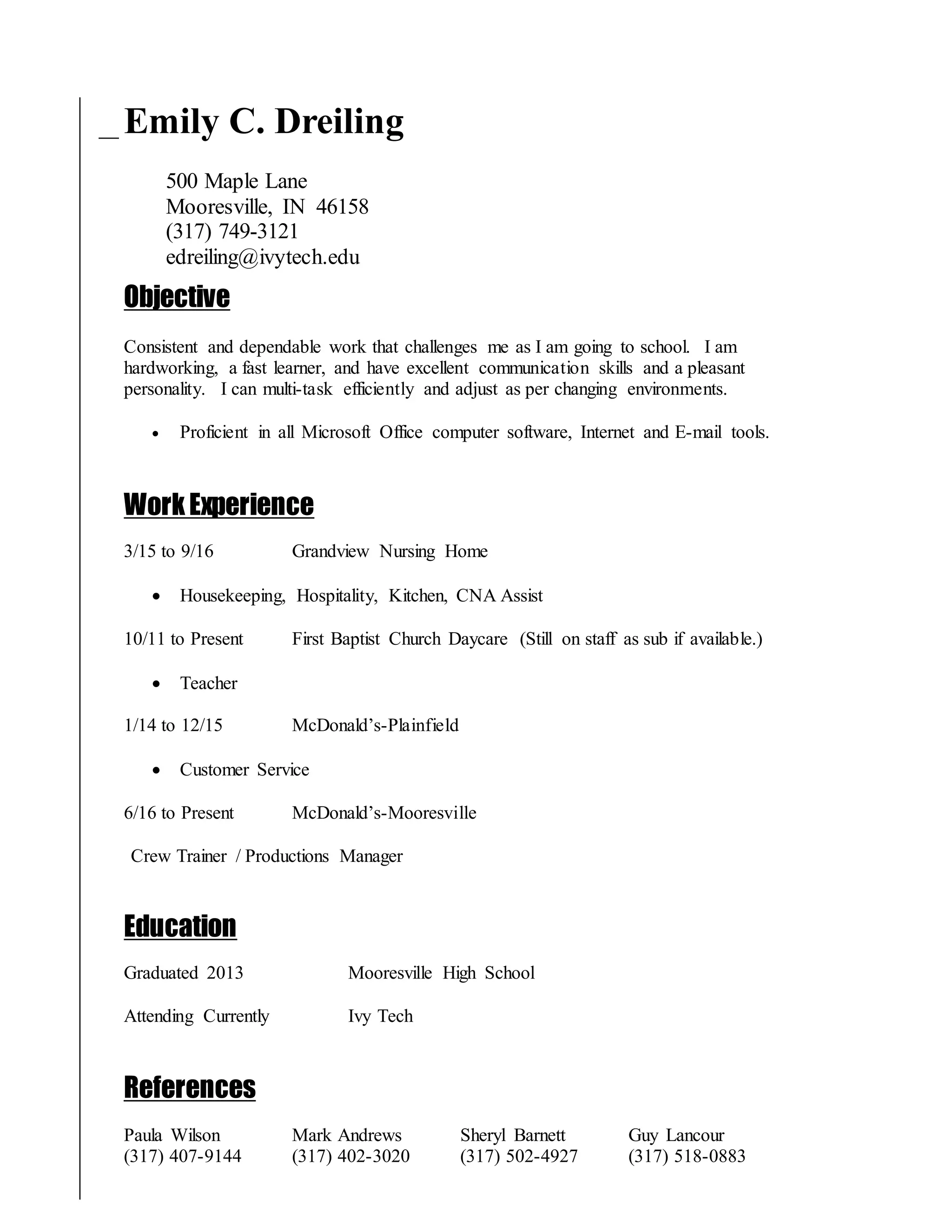 Emily's Resume | DOCX