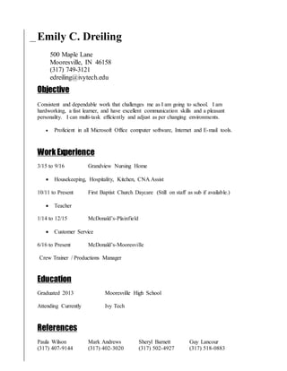 Emily's Resume | DOCX