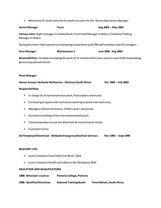 Gert Combrink CV | PDF
