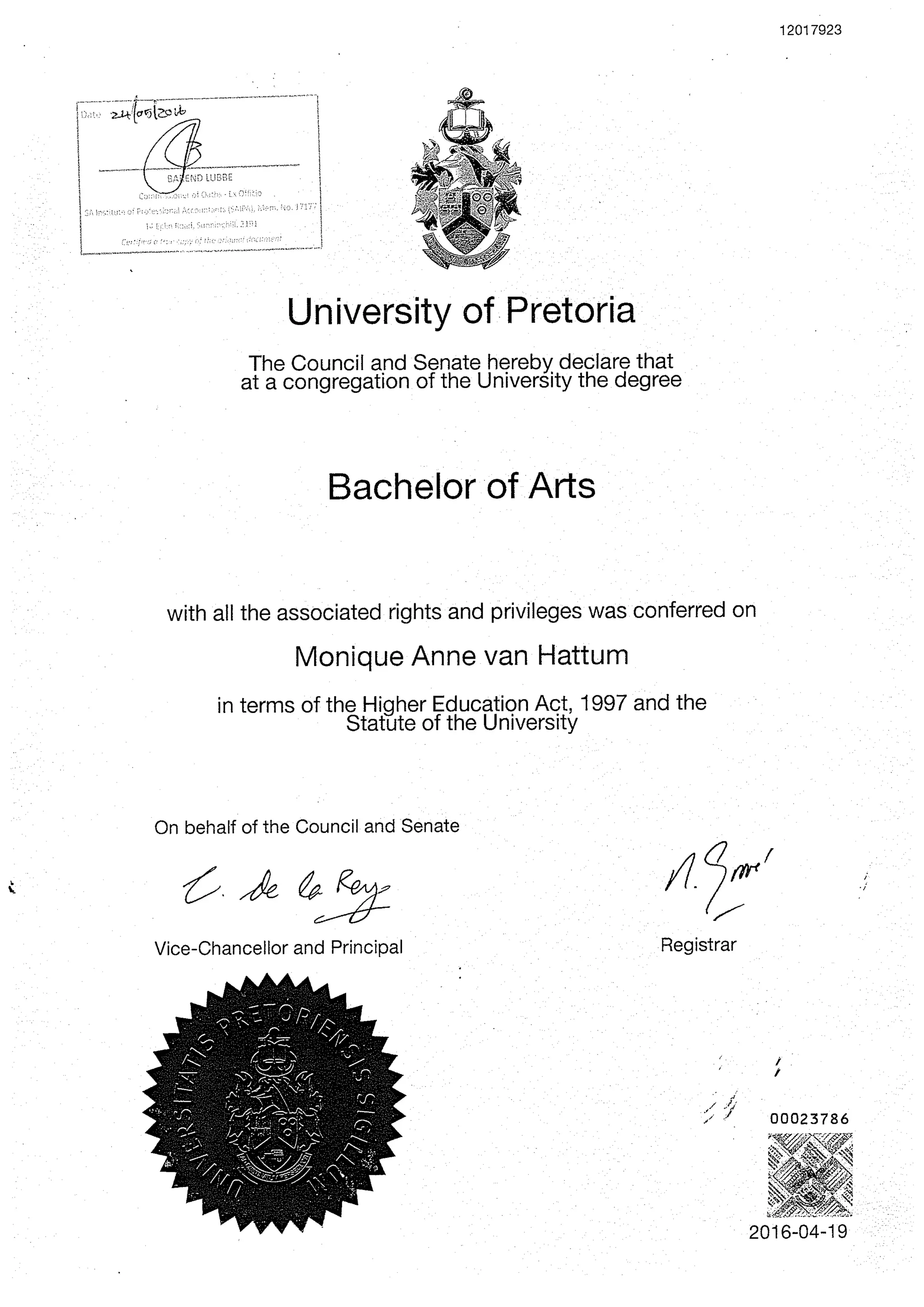 Copy of BA degree | PDF