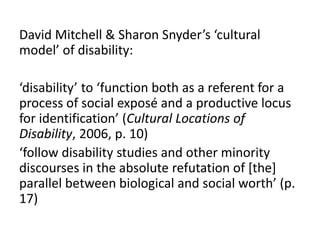 'Culture and Human Rights: A Critical Disability Perspective' | PPTX