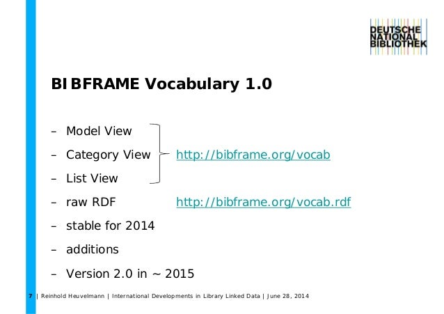 BIBFRAME on its way