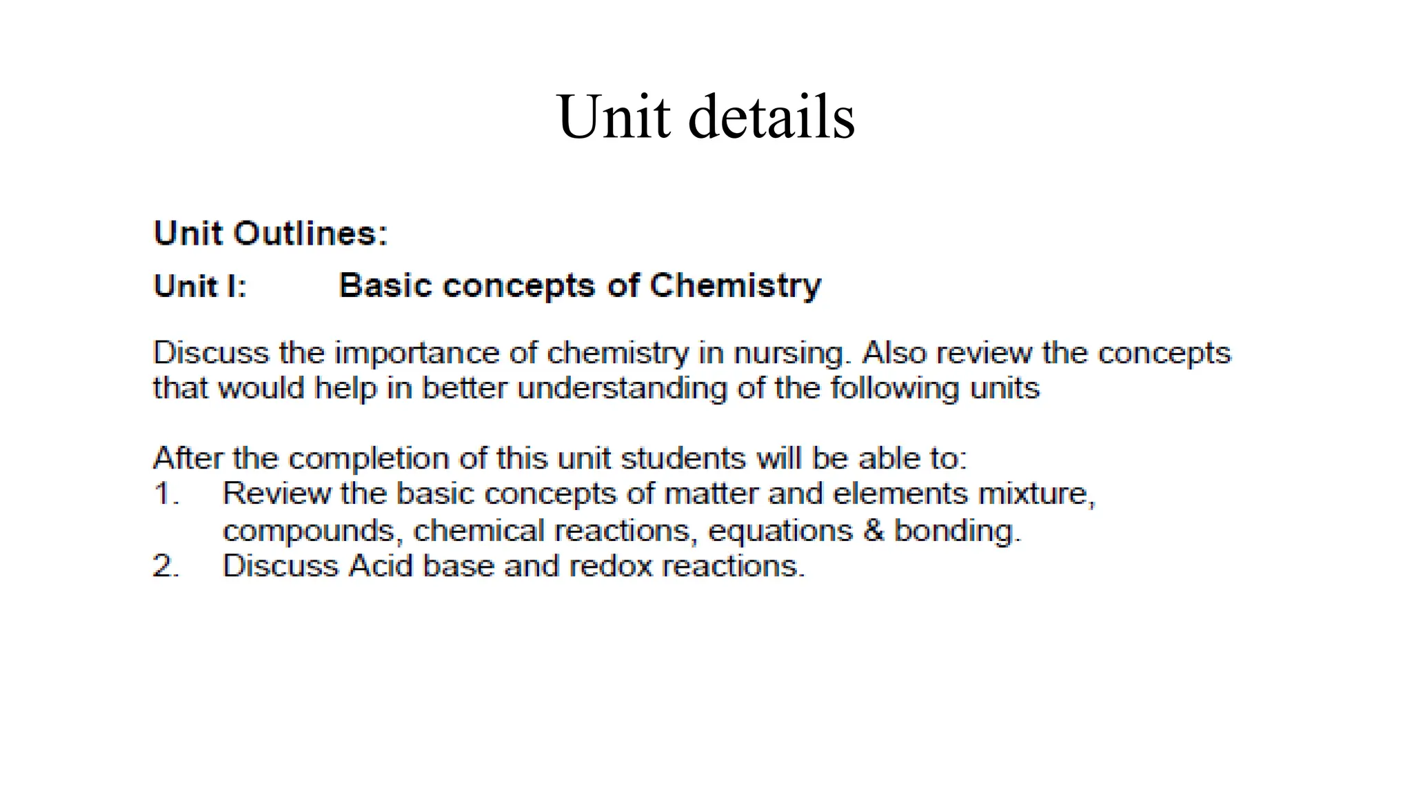 GBSN - Biochemistry course outline | PPTX