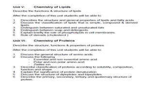 GBSN - Biochemistry course outline | PPT