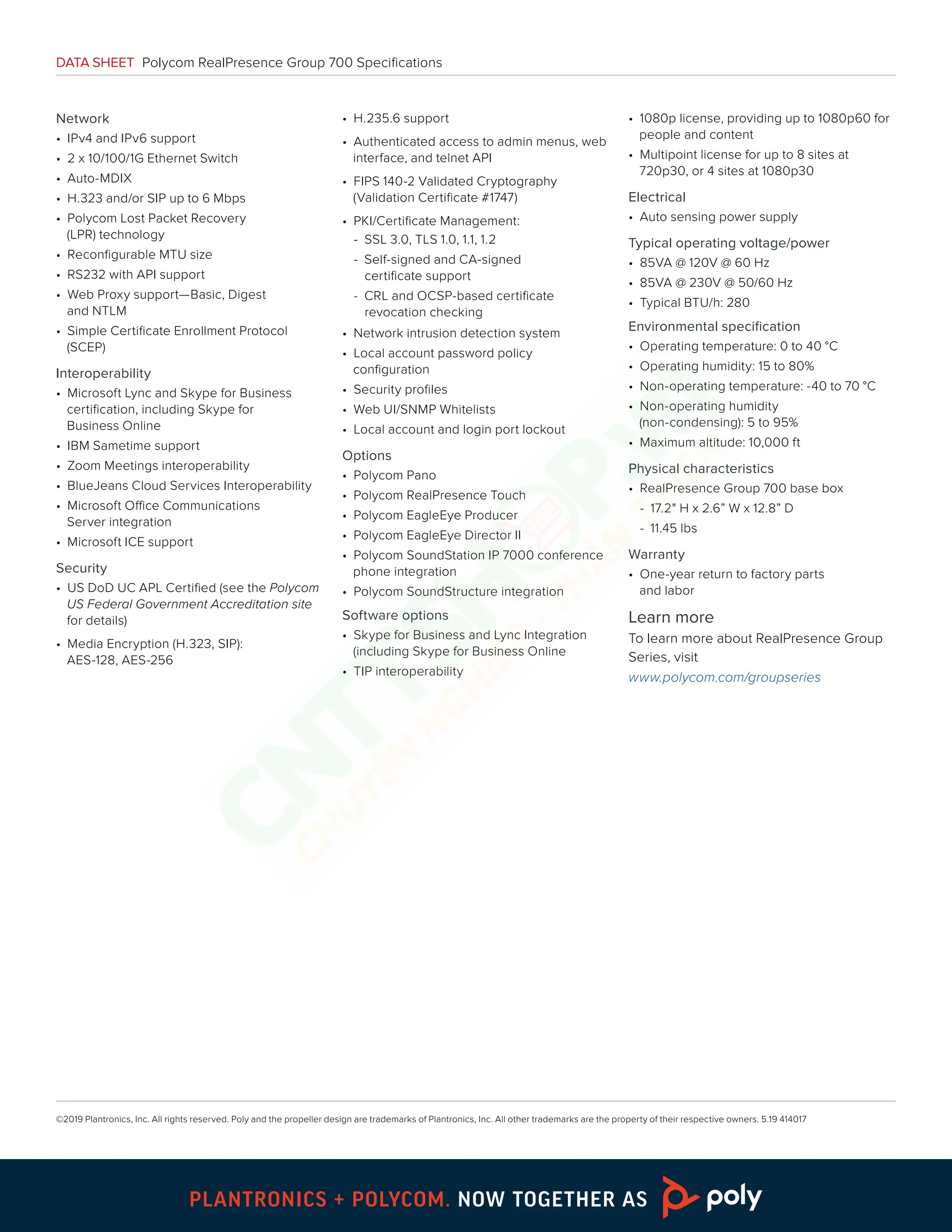 Thiết bị hội nghị truyền hình Polycom Group 700 | PDF