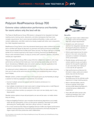 Thiết bị hội nghị truyền hình Polycom Group 700 | PDF