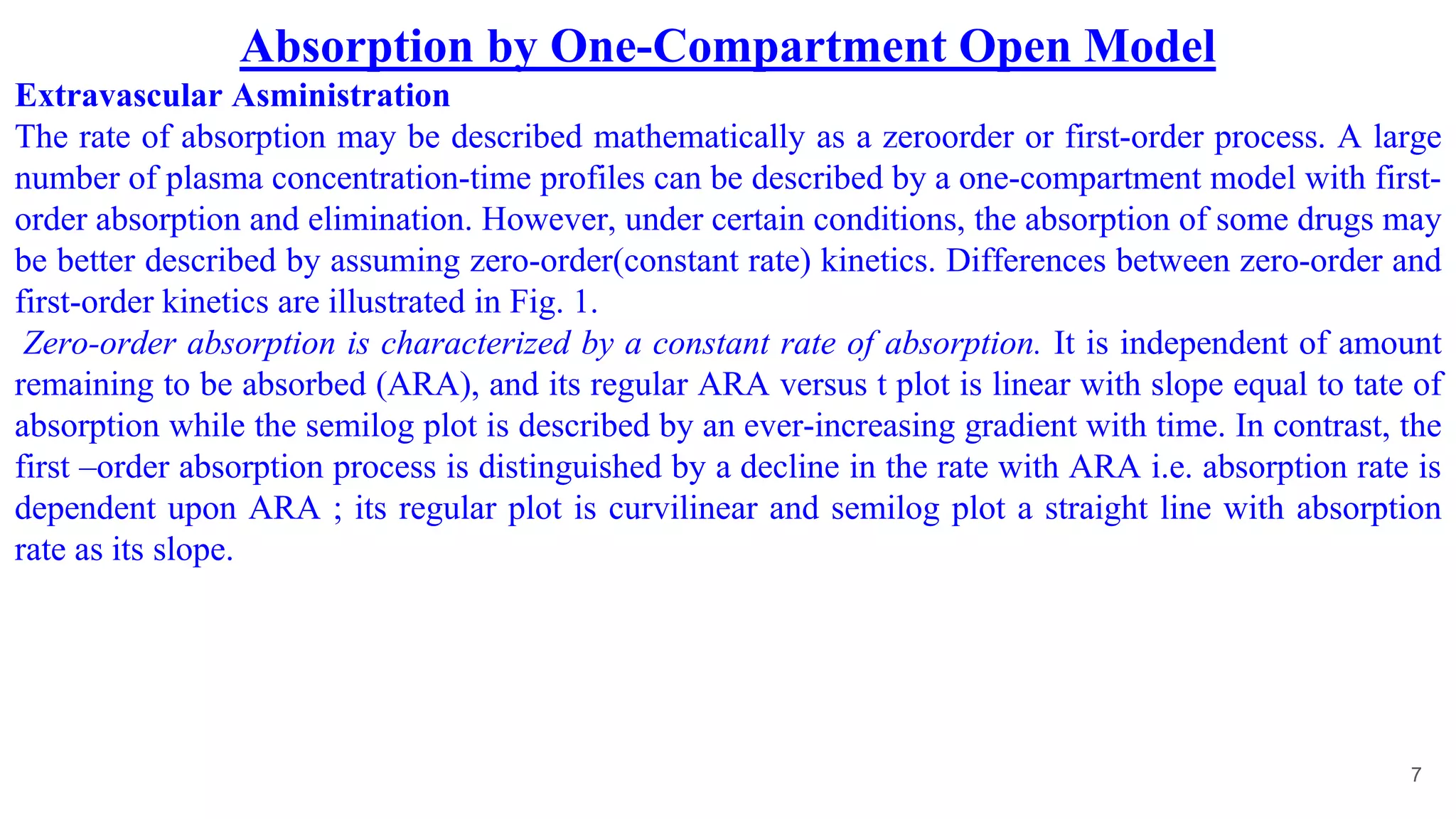 Determination of absorption and elimination rates on base of ...