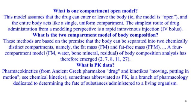 Determination of absorption and elimination rates on base of ...