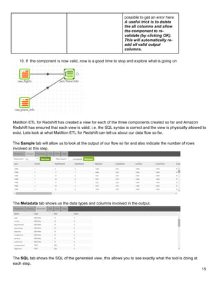 Building AWS Redshift Data Warehouse with Matillion and Tableau | PDF
