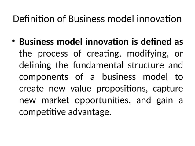 Business Model Definition.pptx-fundamentals | PPTX