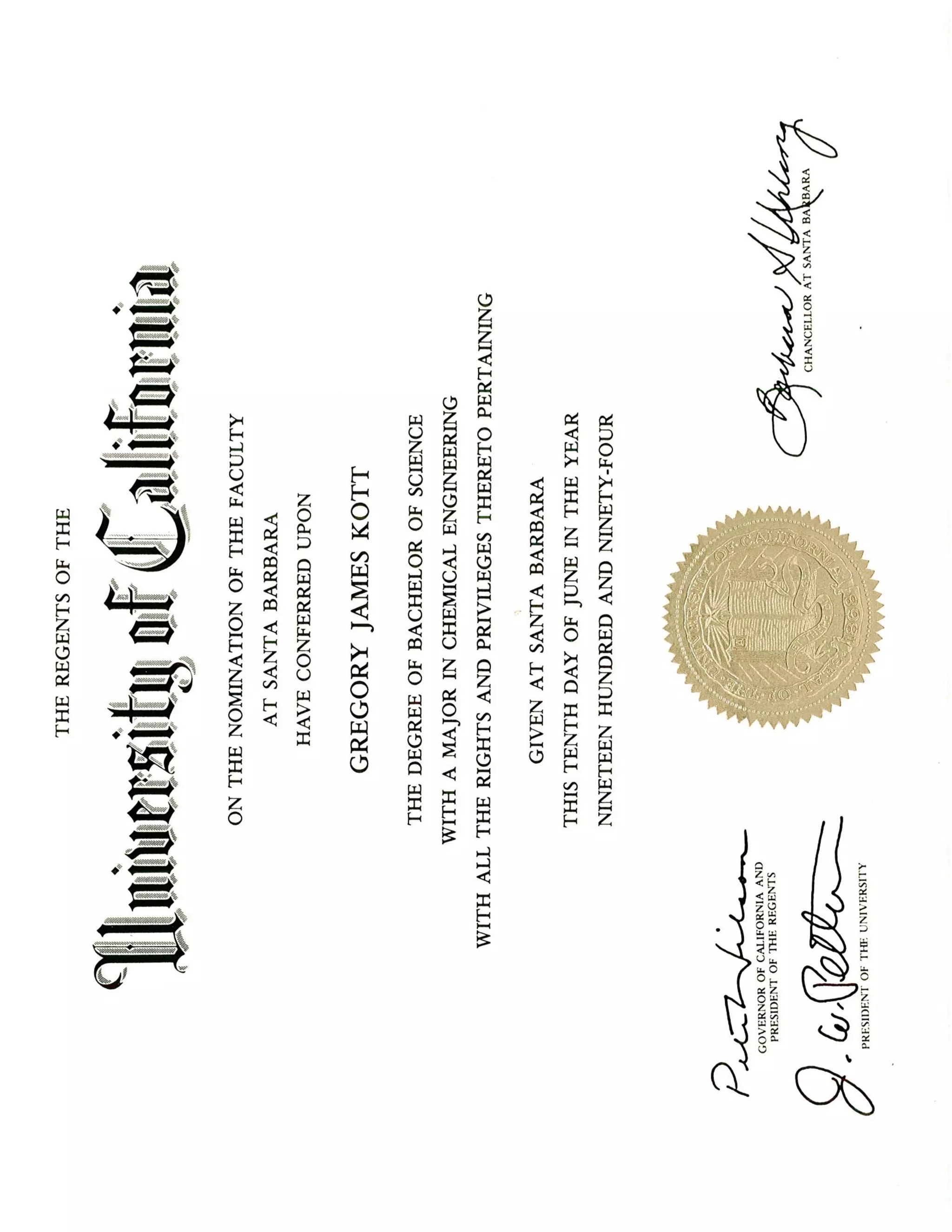 G Kott - Diplomas | PDF