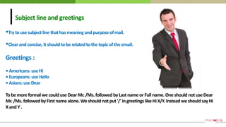 Basic EmailEtiquettes | PPTX | Email | Internet
