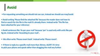 Basic EmailEtiquettes | PPTX | Email | Internet