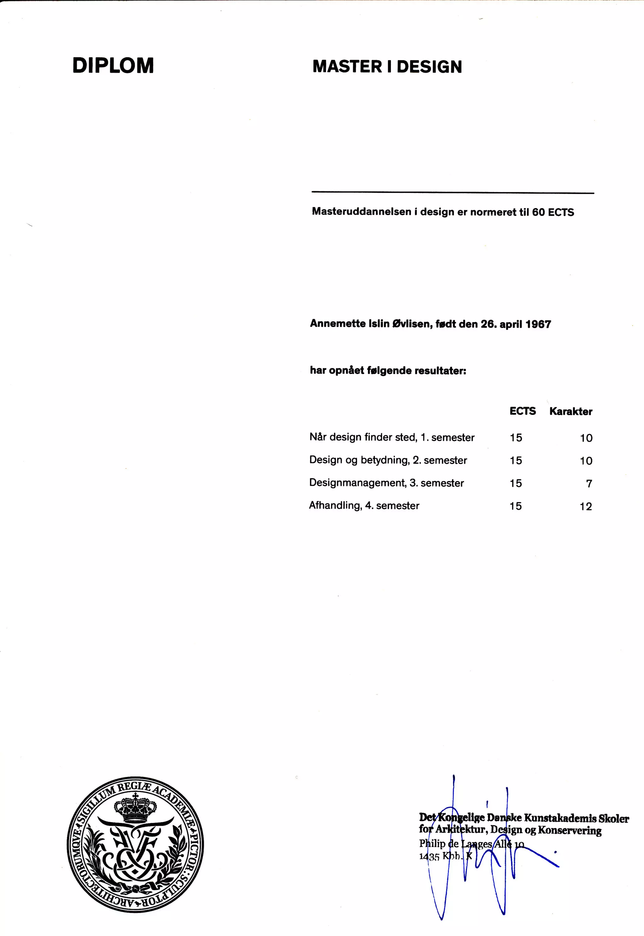 Master i Design - Eksamensbevis | PDF