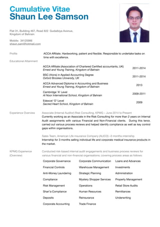 CV | PDF | Business Accounting & Finance | Business