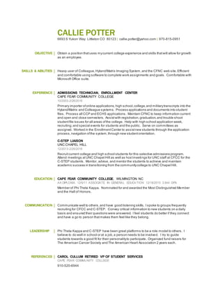 Resume | DOCX | College Education | Education