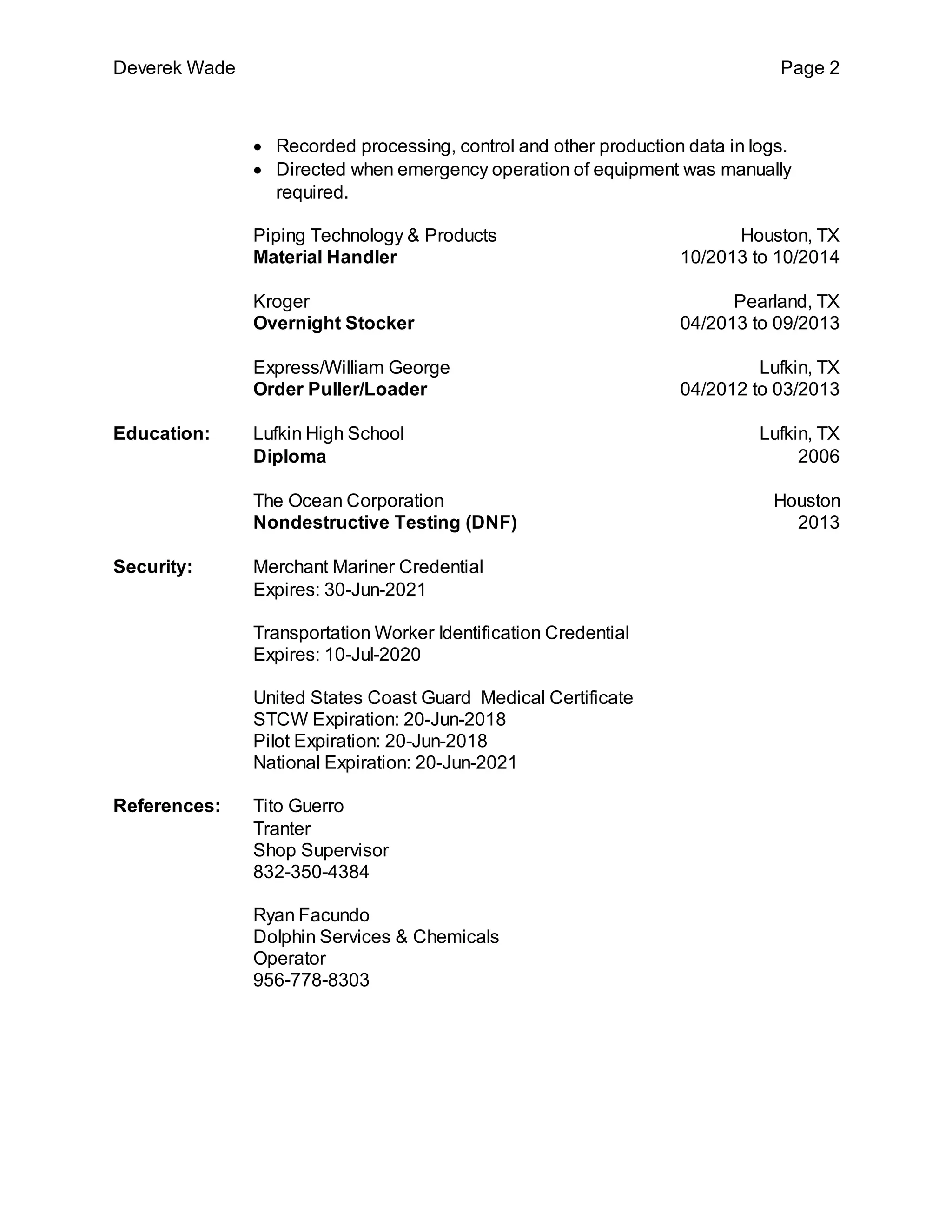 Resume2 | PDF