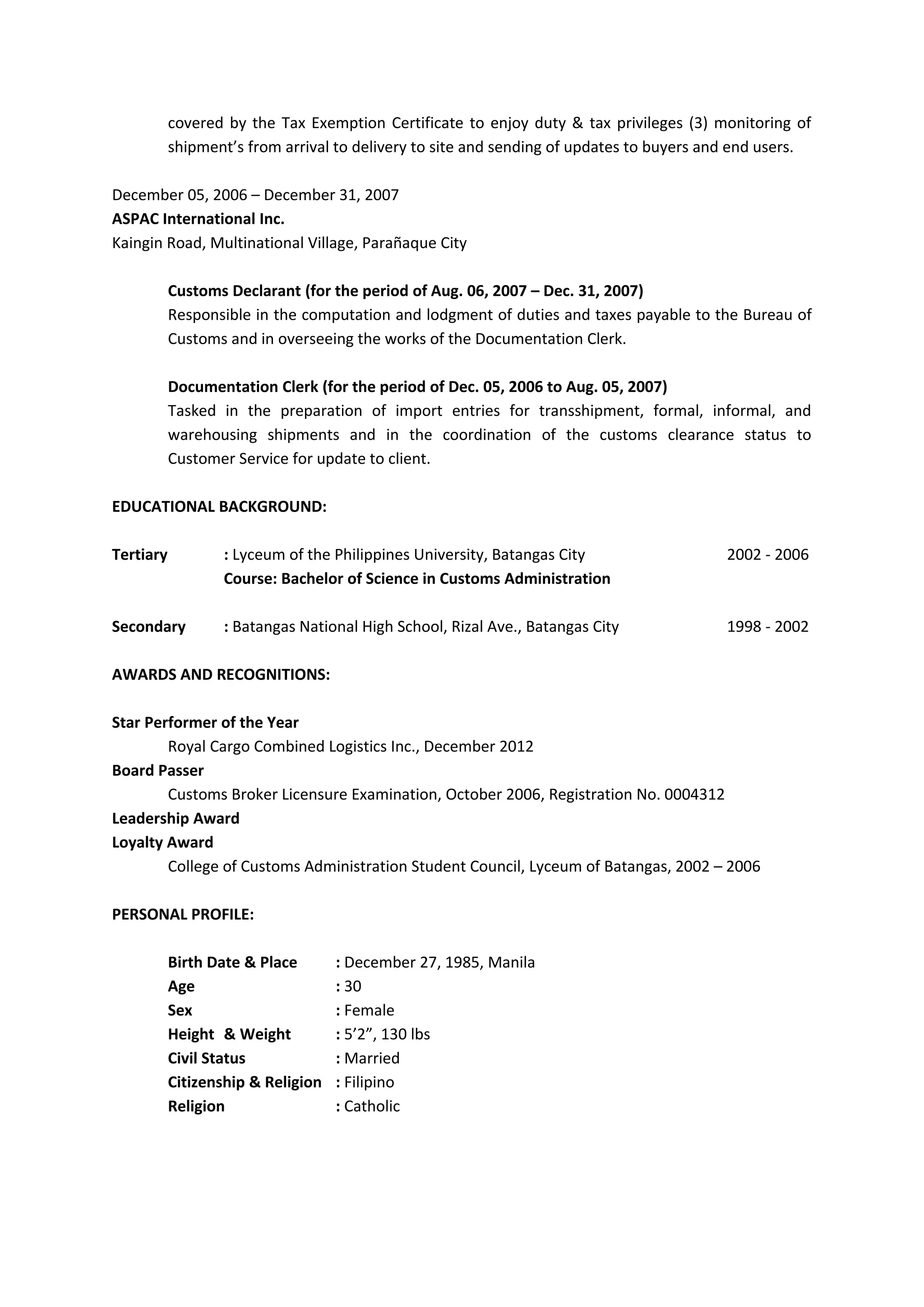 Ma. Luisa B. Bandagoza | DOC