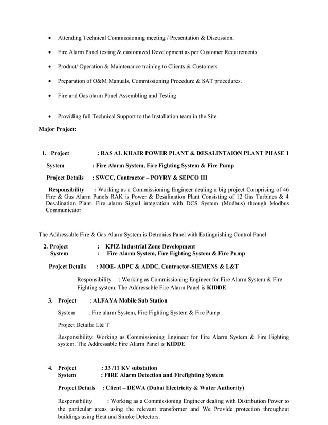 Commissioning Engineer | DOC