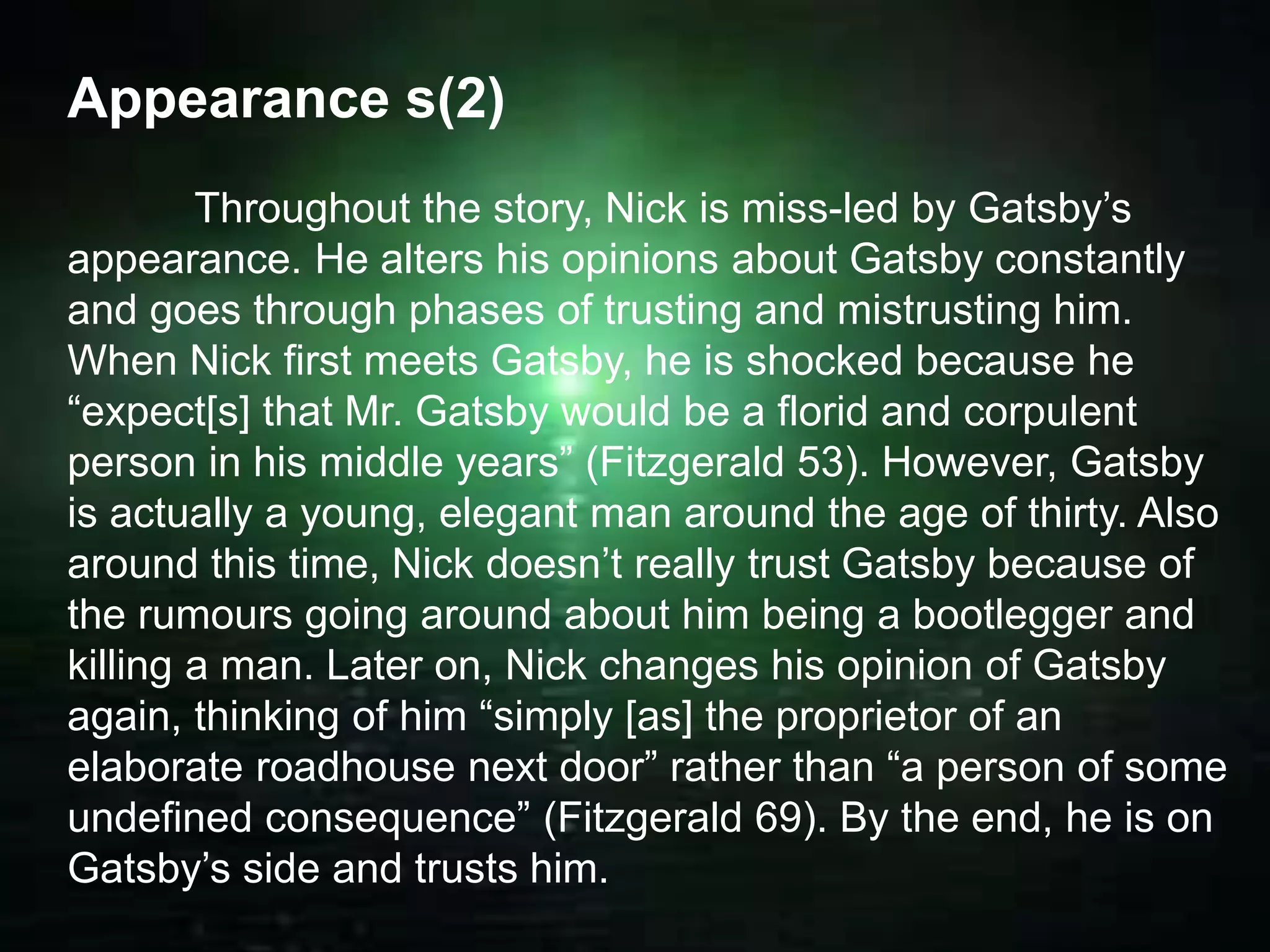 The Great Gatsby presentation (grade 11) | PPTX