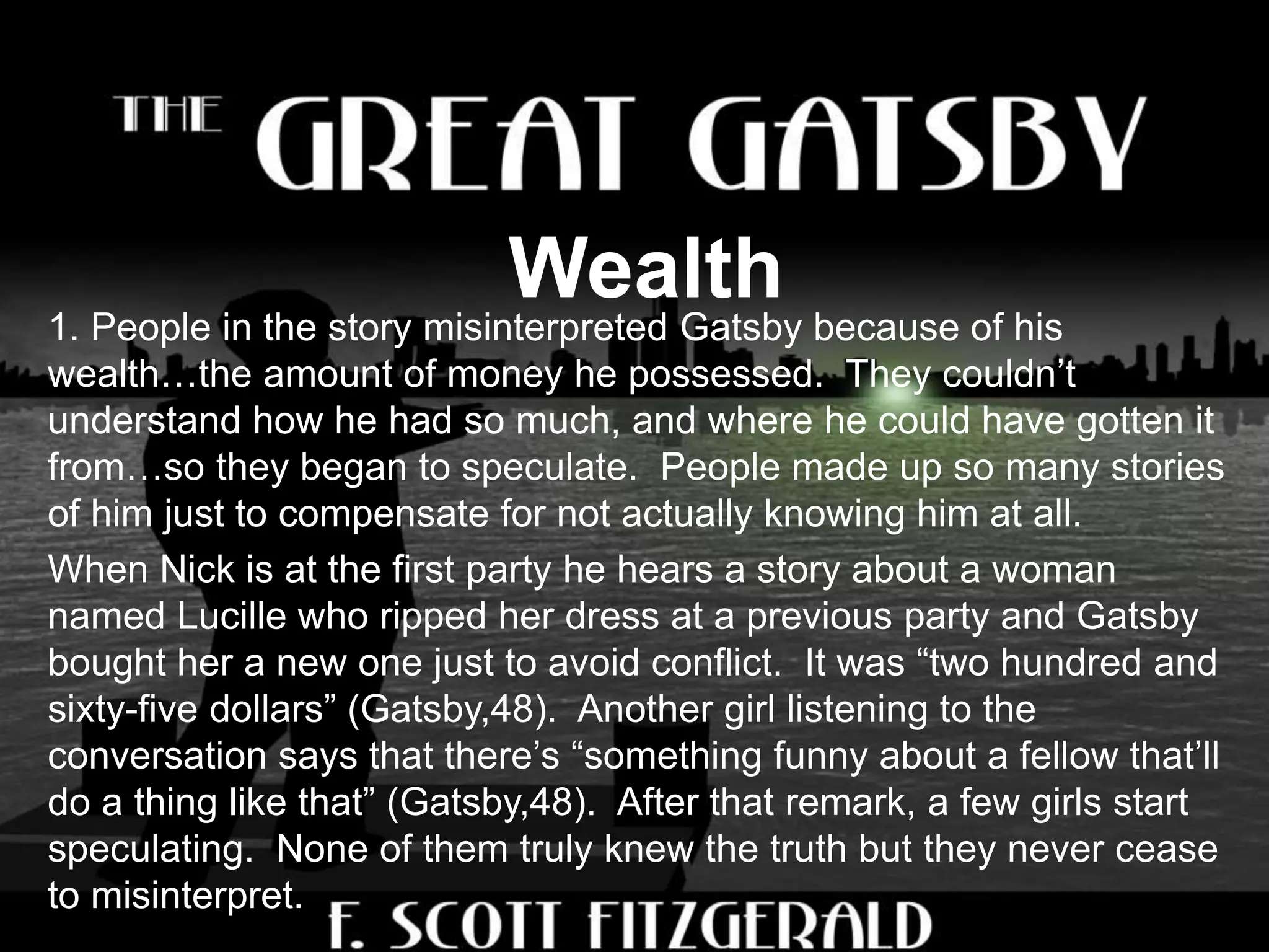 The Great Gatsby presentation (grade 11) | PPTX