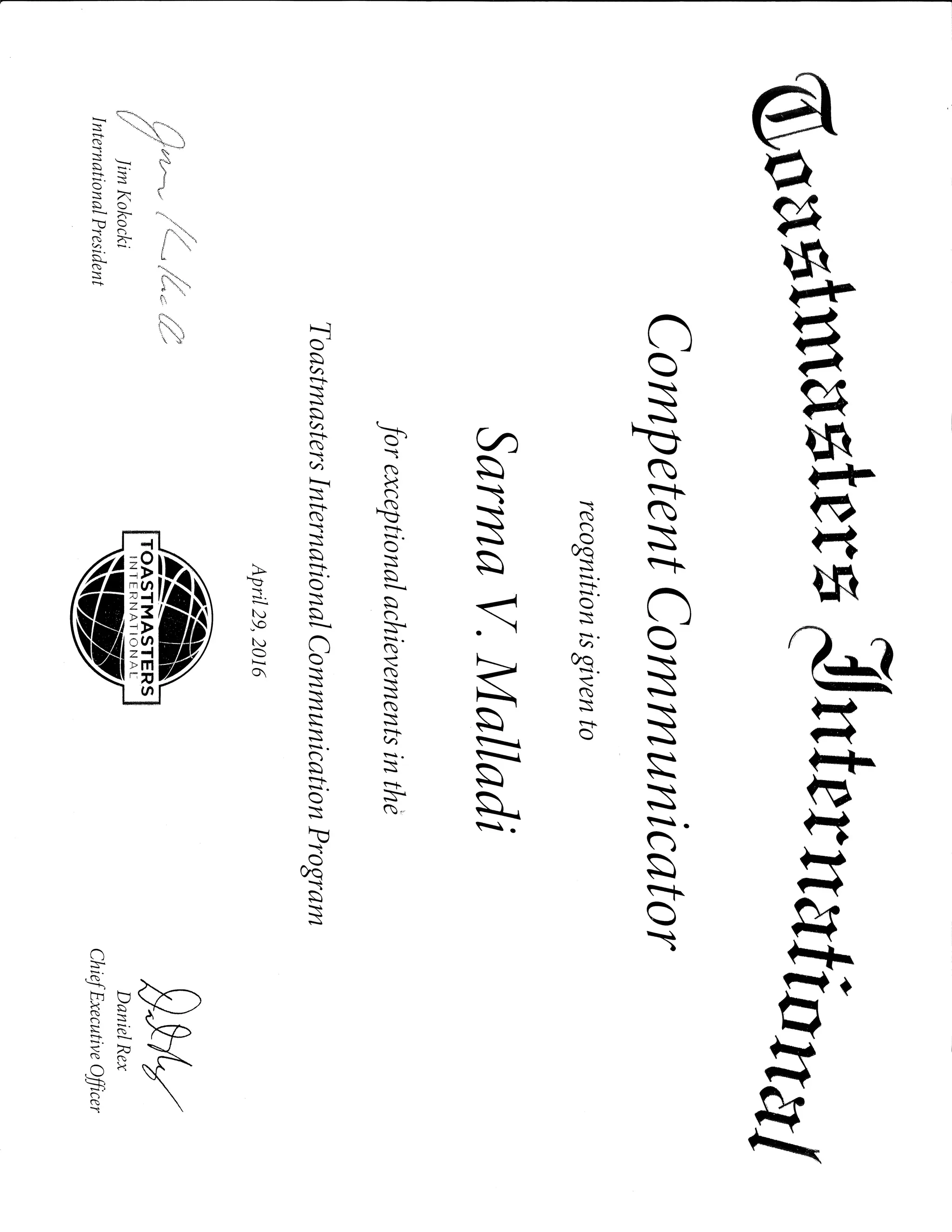 TM CC Certificate | PDF