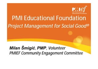 2016 Overview of PMIEF Presentation | PDF