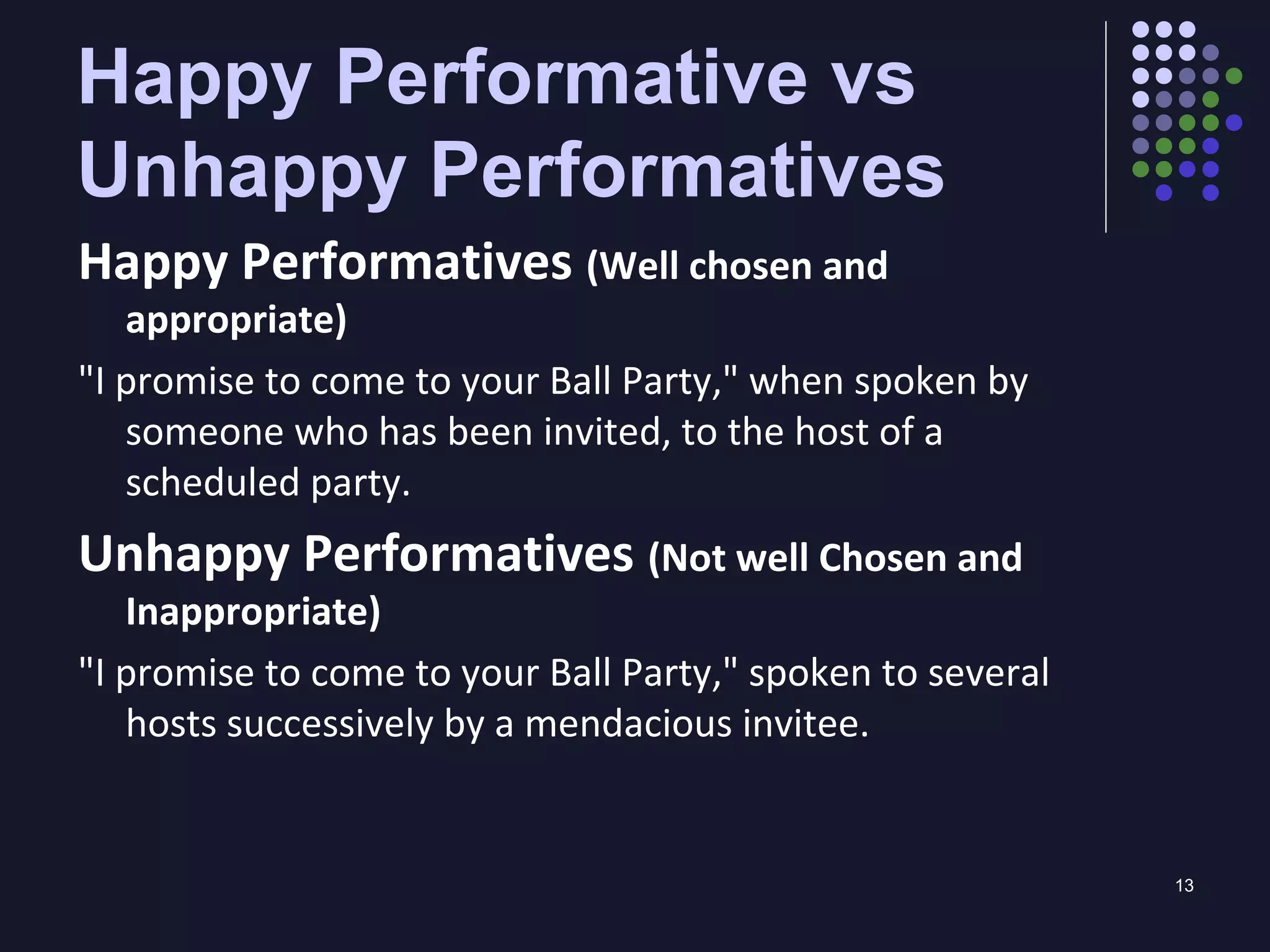 Constatives & performatives | PPT