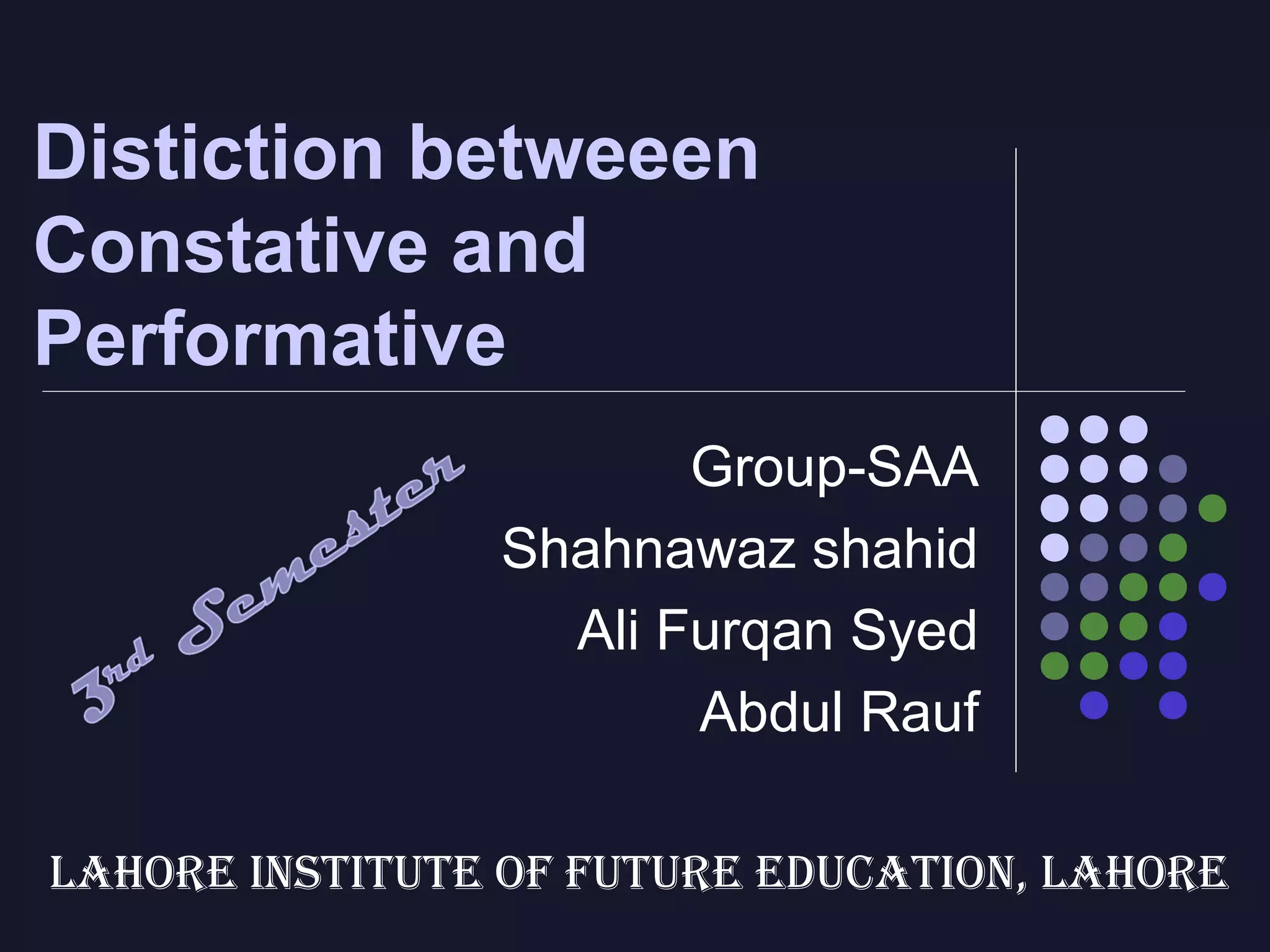Constatives & performatives | PPT