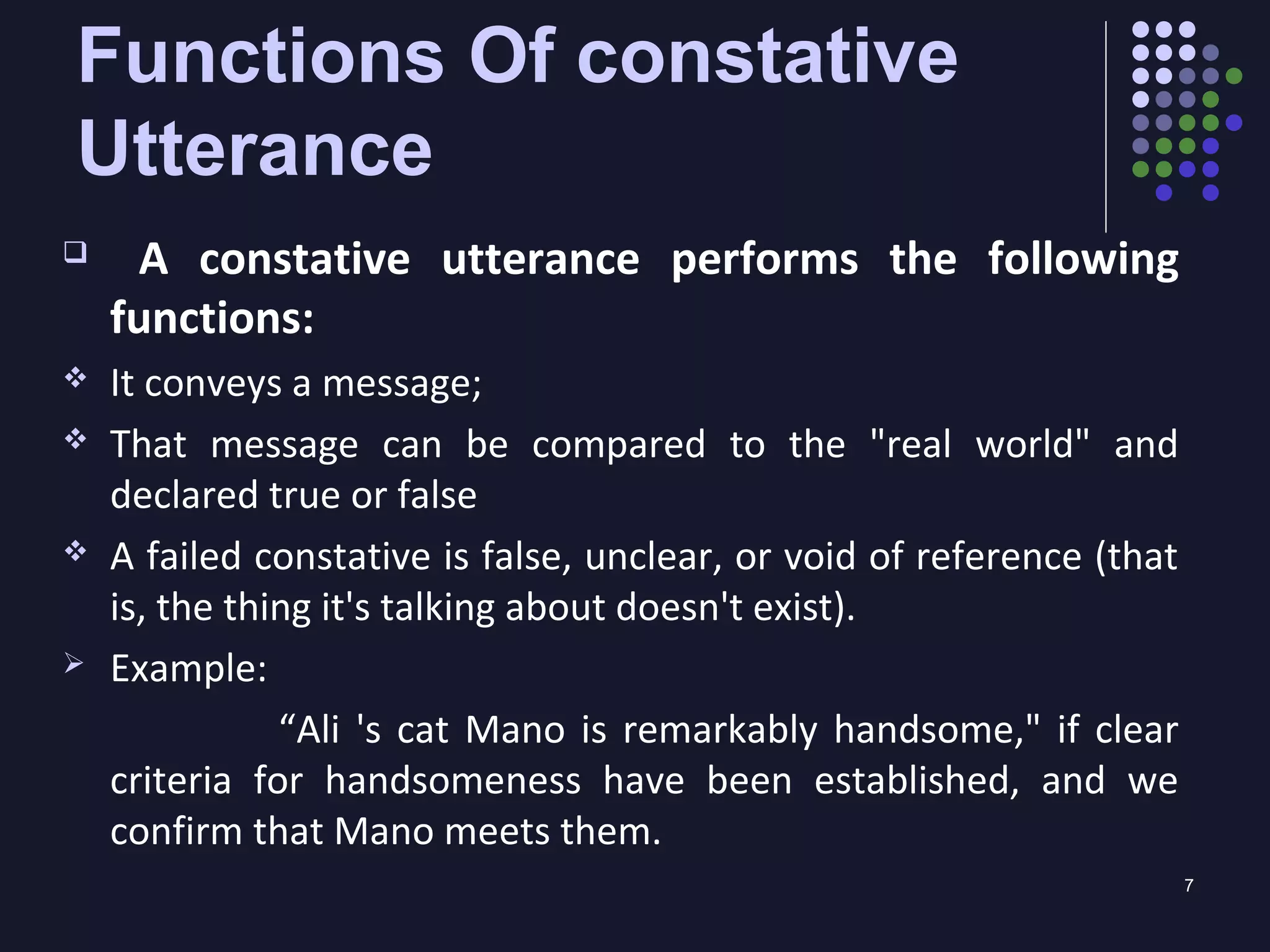 Constatives & performatives | PPT