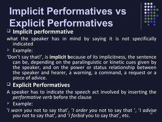 Constatives & performatives | PPT