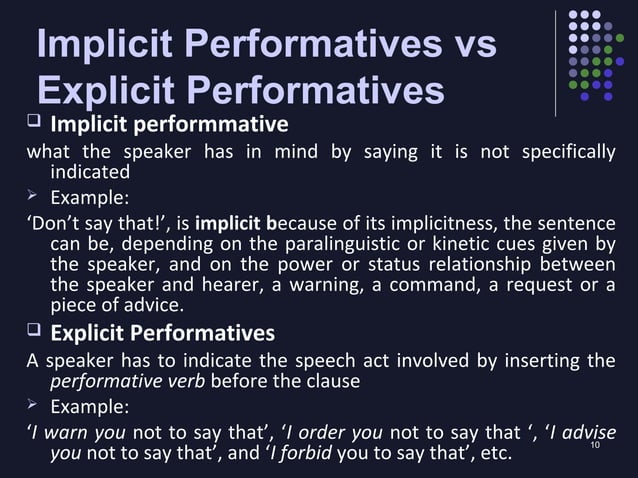 Constatives & performatives | PPT