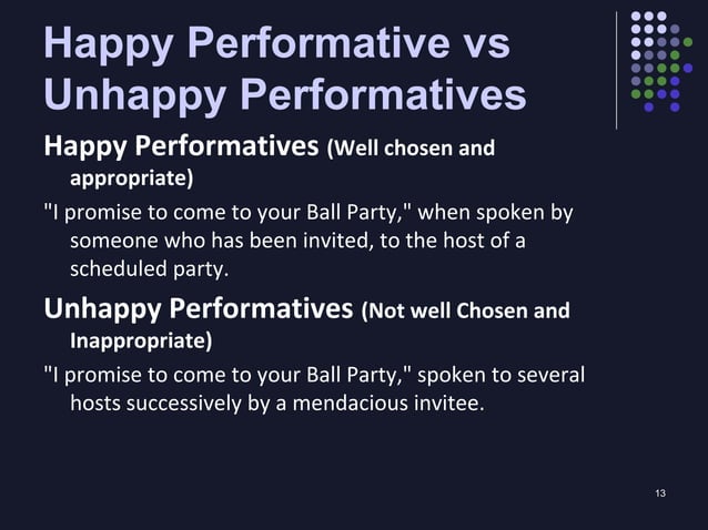 Constatives & performatives | PPT
