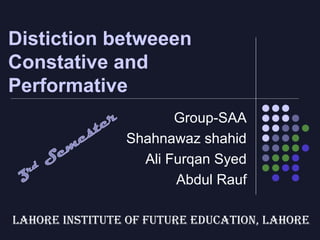 Constatives & performatives | PPT